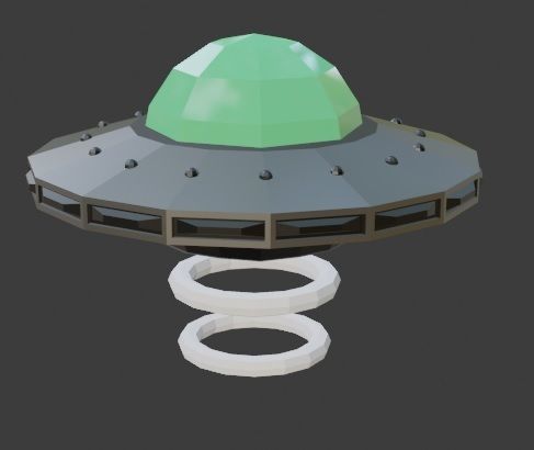 Low Poly UFO 3D model animated | CGTrader