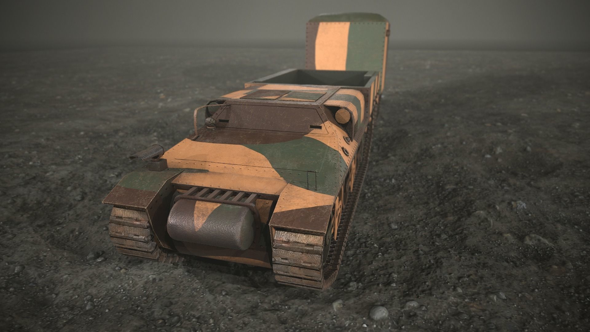 3D model Lorraine 37L Tank VR / AR / low-poly | CGTrader