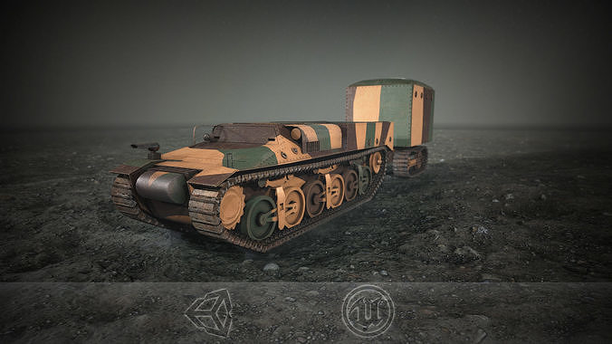 3D model Lorraine 37L Tank VR / AR / low-poly | CGTrader