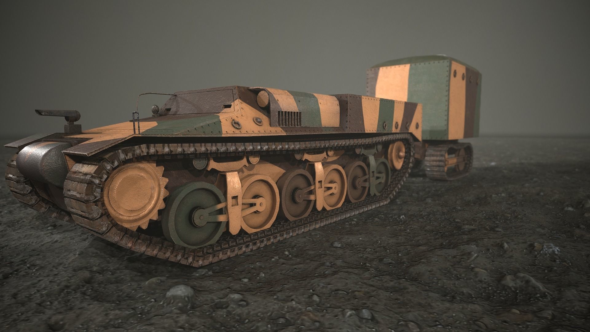 3D model Lorraine 37L Tank VR / AR / low-poly | CGTrader