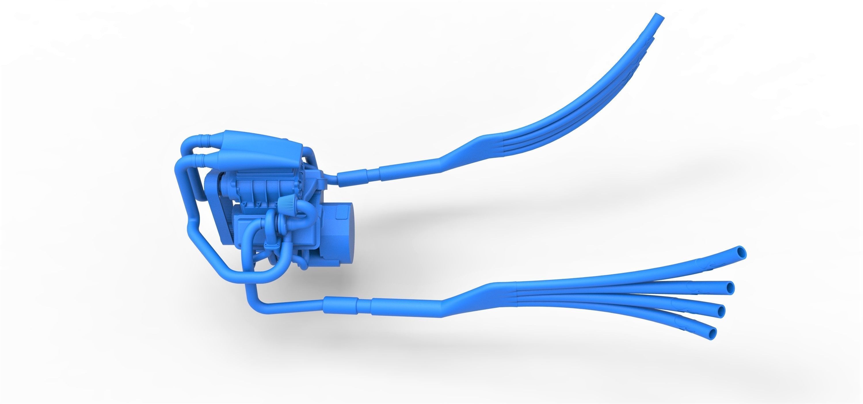 Diecast Turbo Engine V8 from Nux car Scale 1 to 25 3D model 3D ...