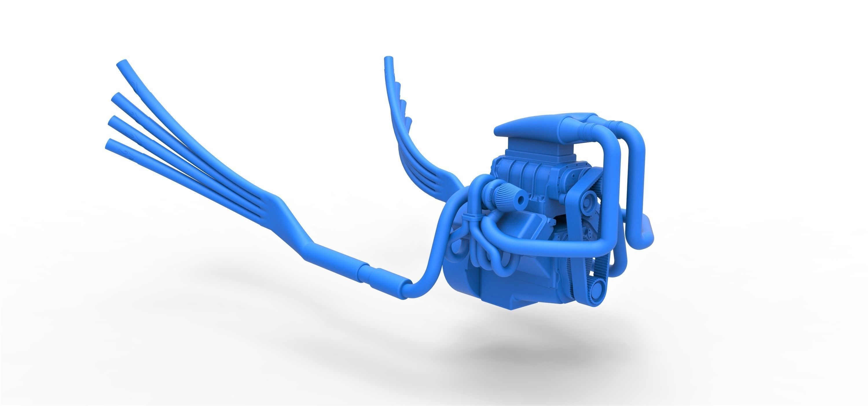 Diecast Turbo Engine V8 from Nux car Scale 1 to 25 3D model 3D ...