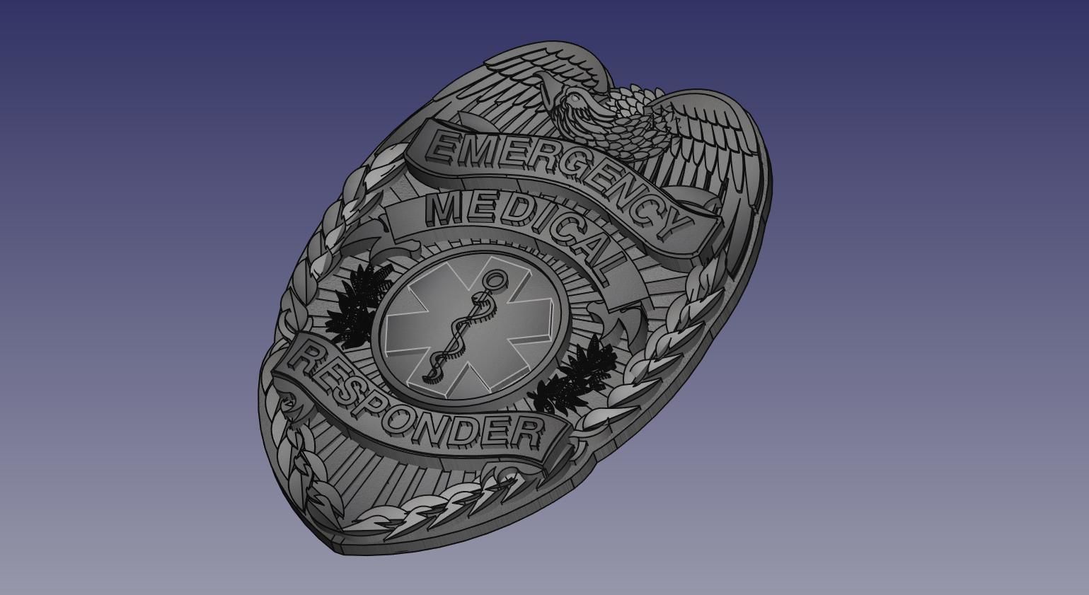 Eagle Badge EMR Badge 3D model | CGTrader