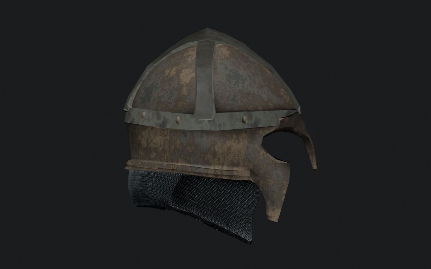 3D model HELM KNIGHT SCANDINAVIAN MEDIEVAL HELMET VR / AR / low-poly ...