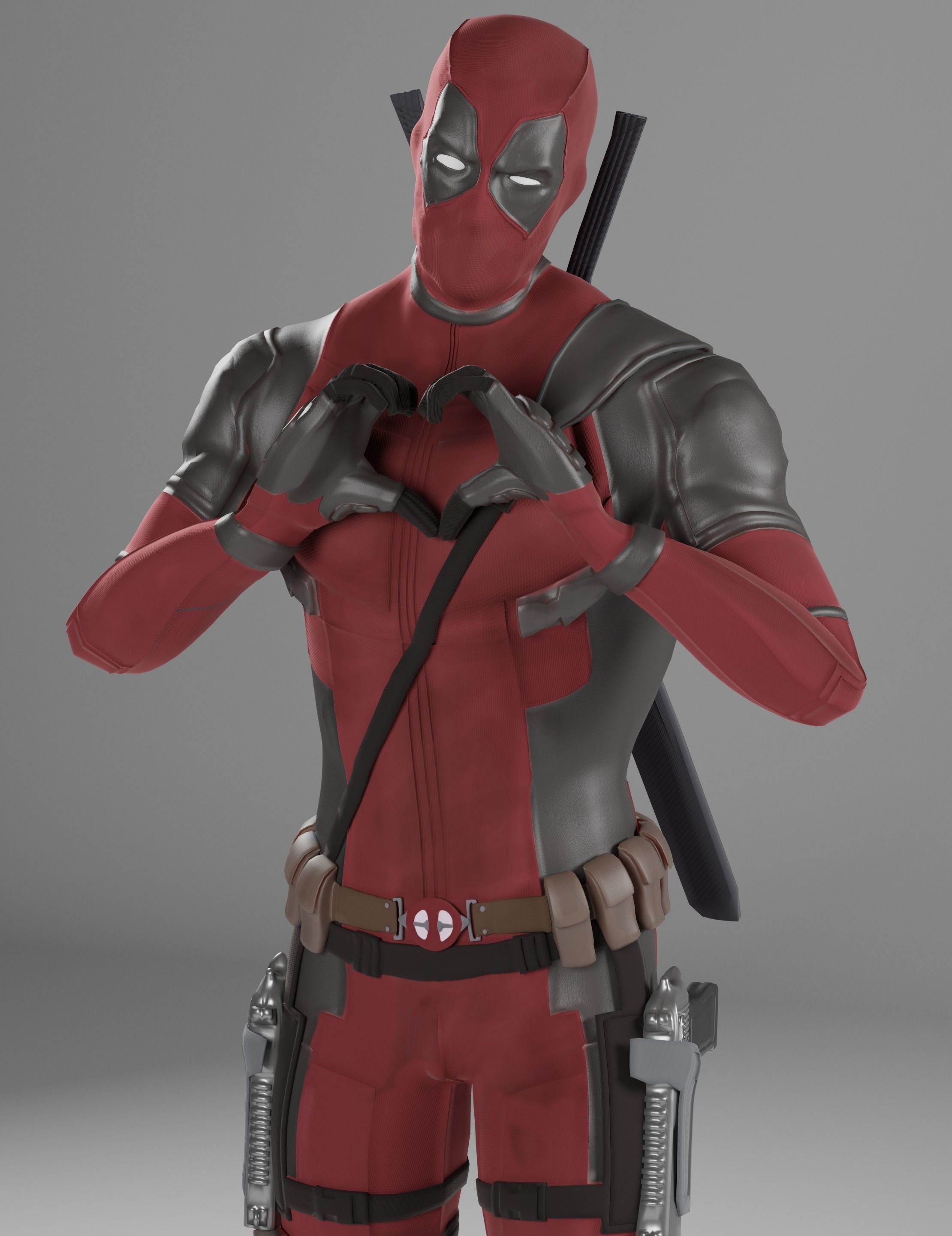 DEADPOOL with love 3D model 3D printable | CGTrader