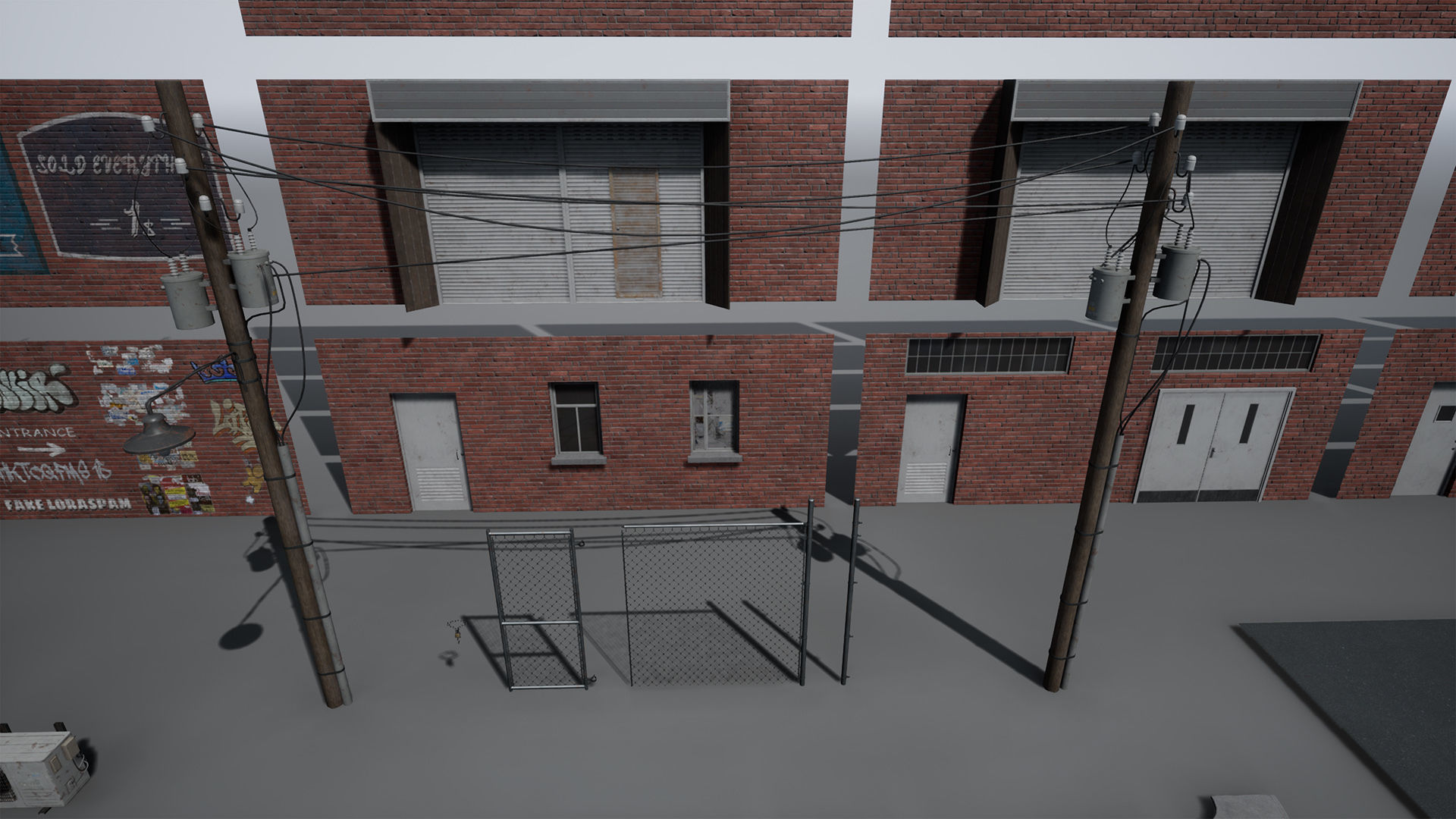 3D model Downtown Alley VR / AR / low-poly | CGTrader