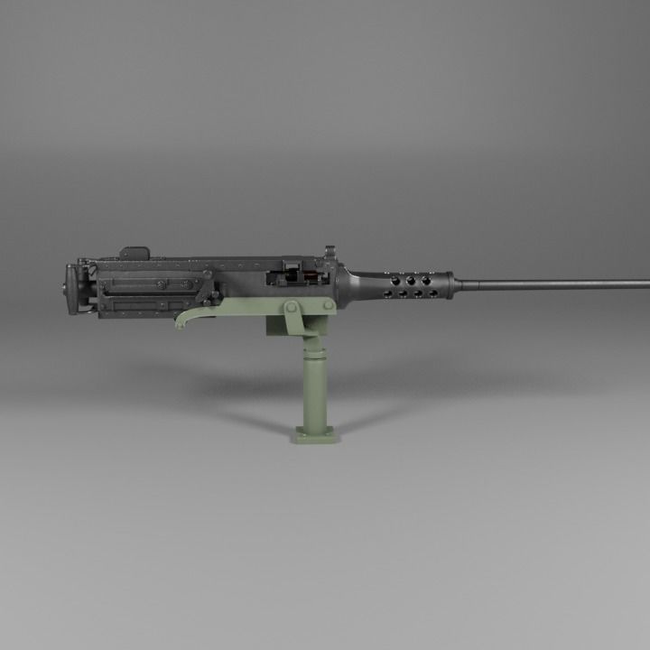 M2HB heavy machine gun free 3D model | CGTrader