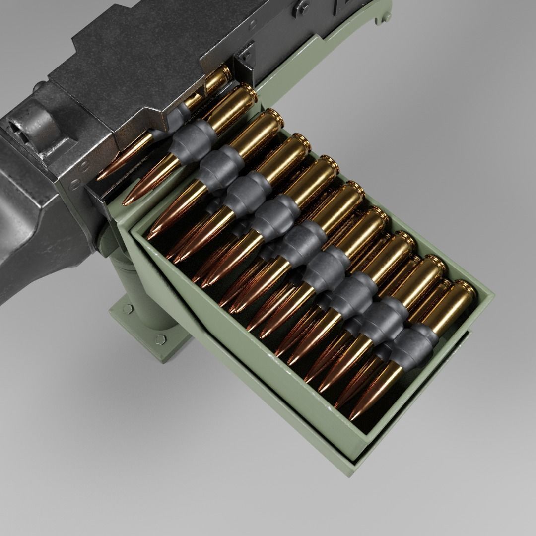 M2HB heavy machine gun free 3D model | CGTrader