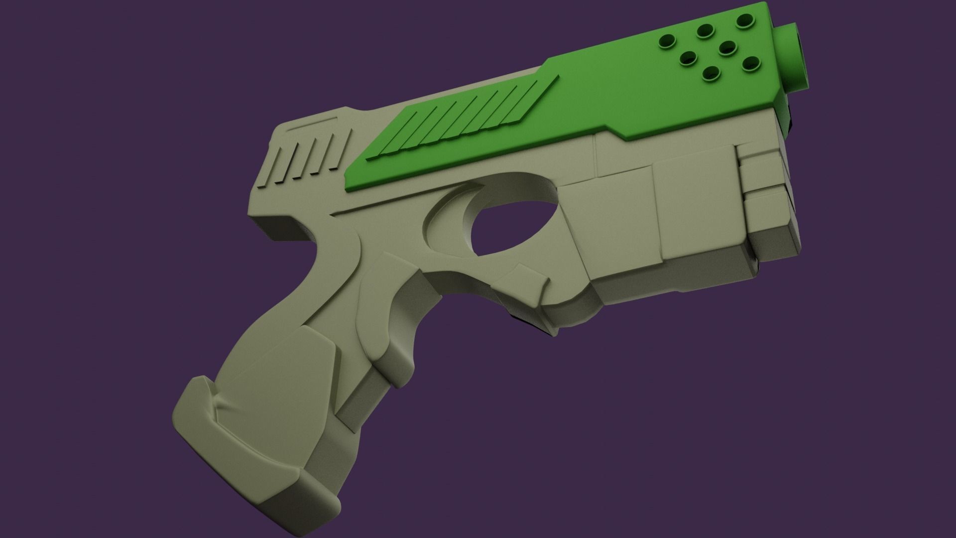 3D model Low Poly Combat Pistol VR / AR / low-poly | CGTrader