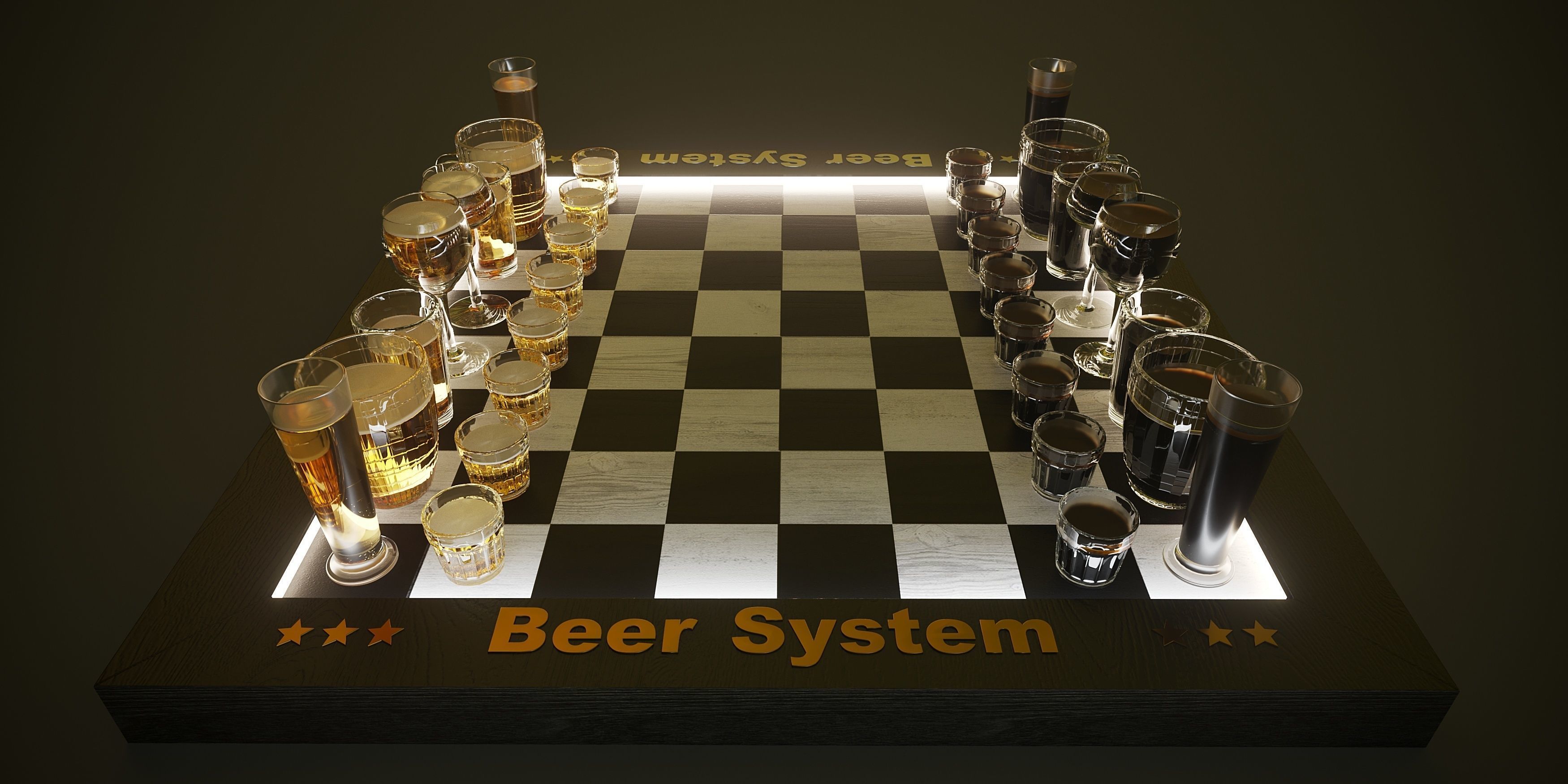 Chess Beer 3D model | CGTrader