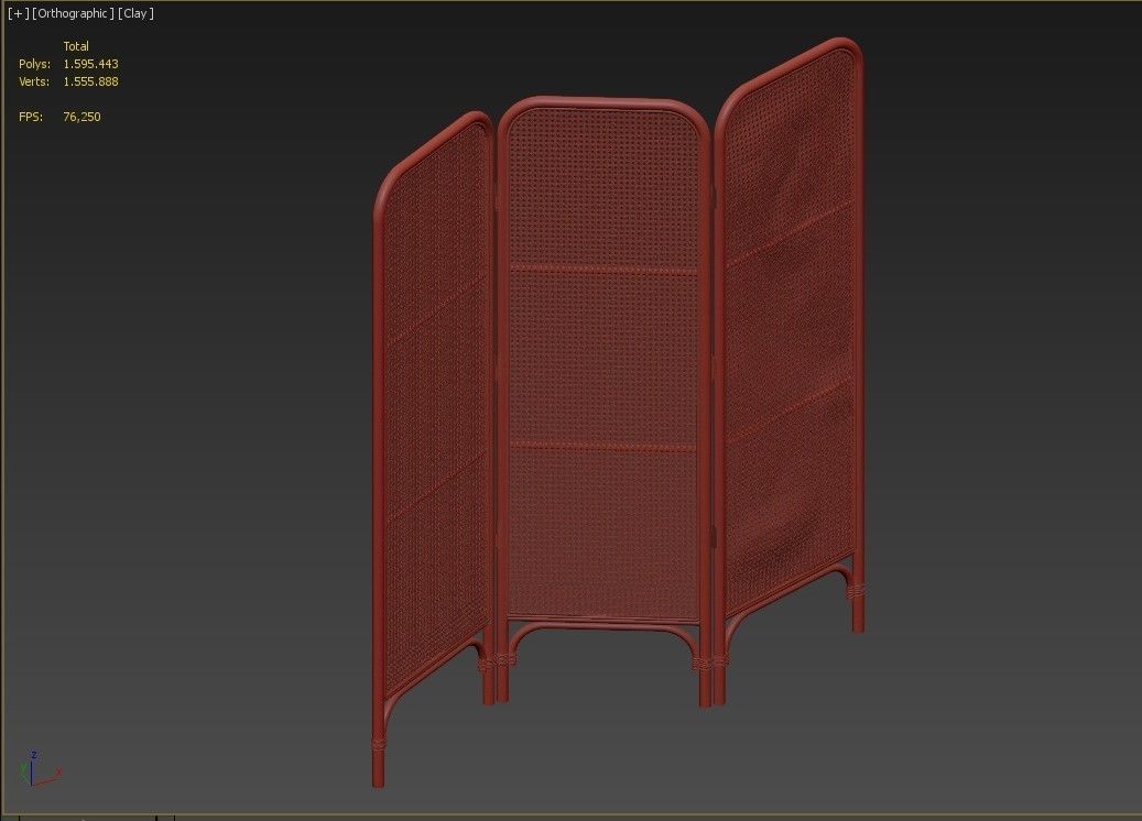 Rattan divider 3D model | CGTrader