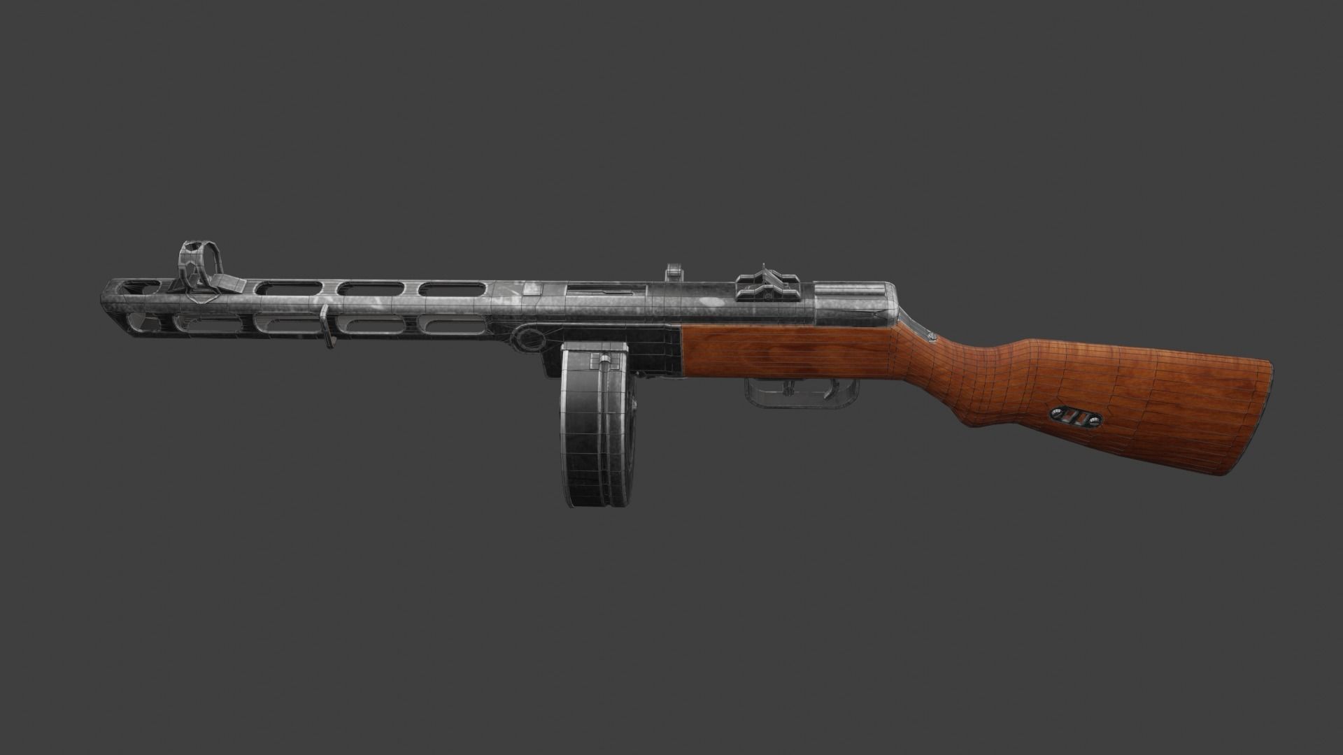 3D model PPSH full disassembled model VR / AR / low-poly | CGTrader