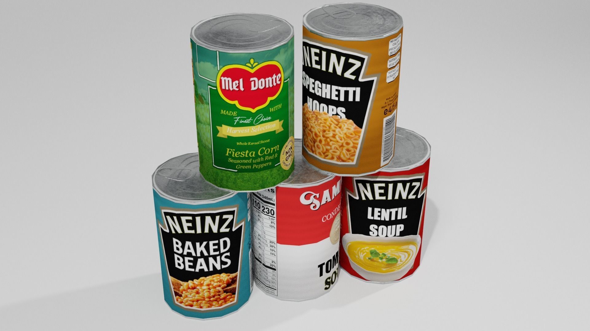 3D model Low poly cans can of tomato soup VR / AR / low-poly | CGTrader