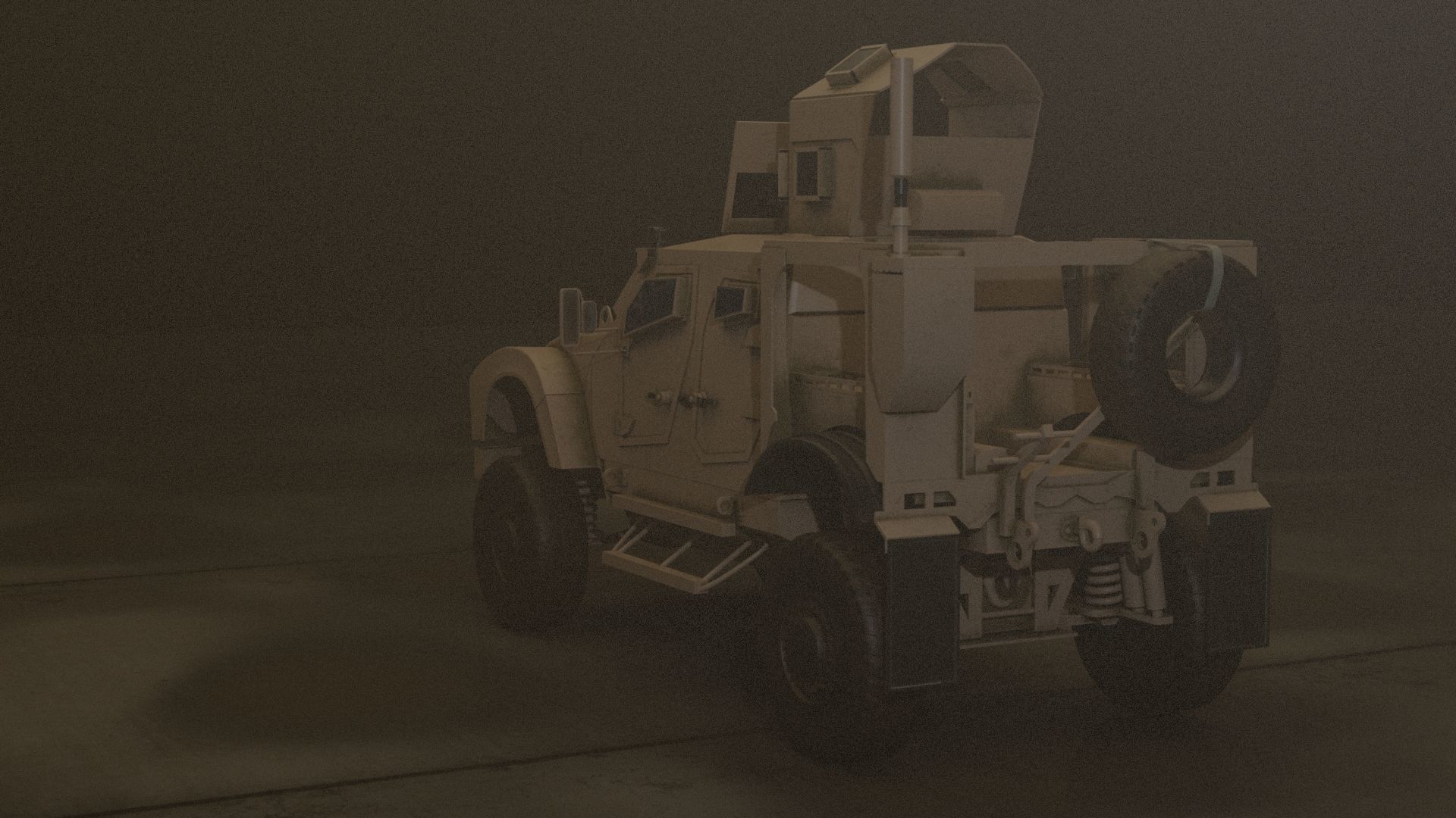 Military Vehicle Turret Oshkosh M-ATV MRAP free VR / AR / low-poly 3D ...