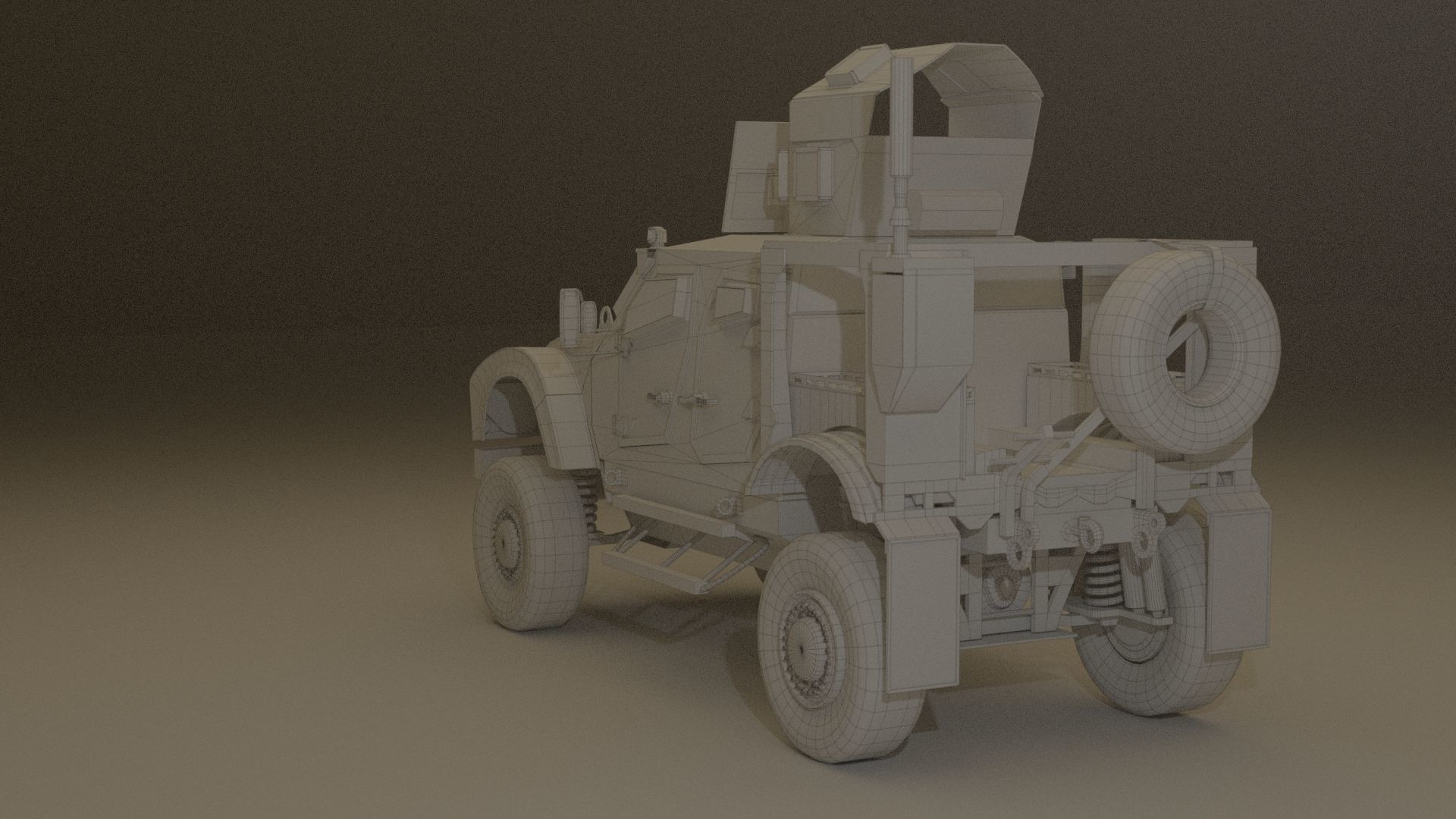 Military Vehicle Turret Oshkosh M-ATV MRAP free VR / AR / low-poly 3D ...