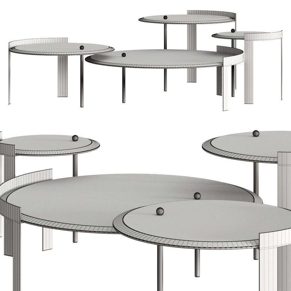 Opera Contemporary Brian Coffee and Side Tables 3D model | CGTrader