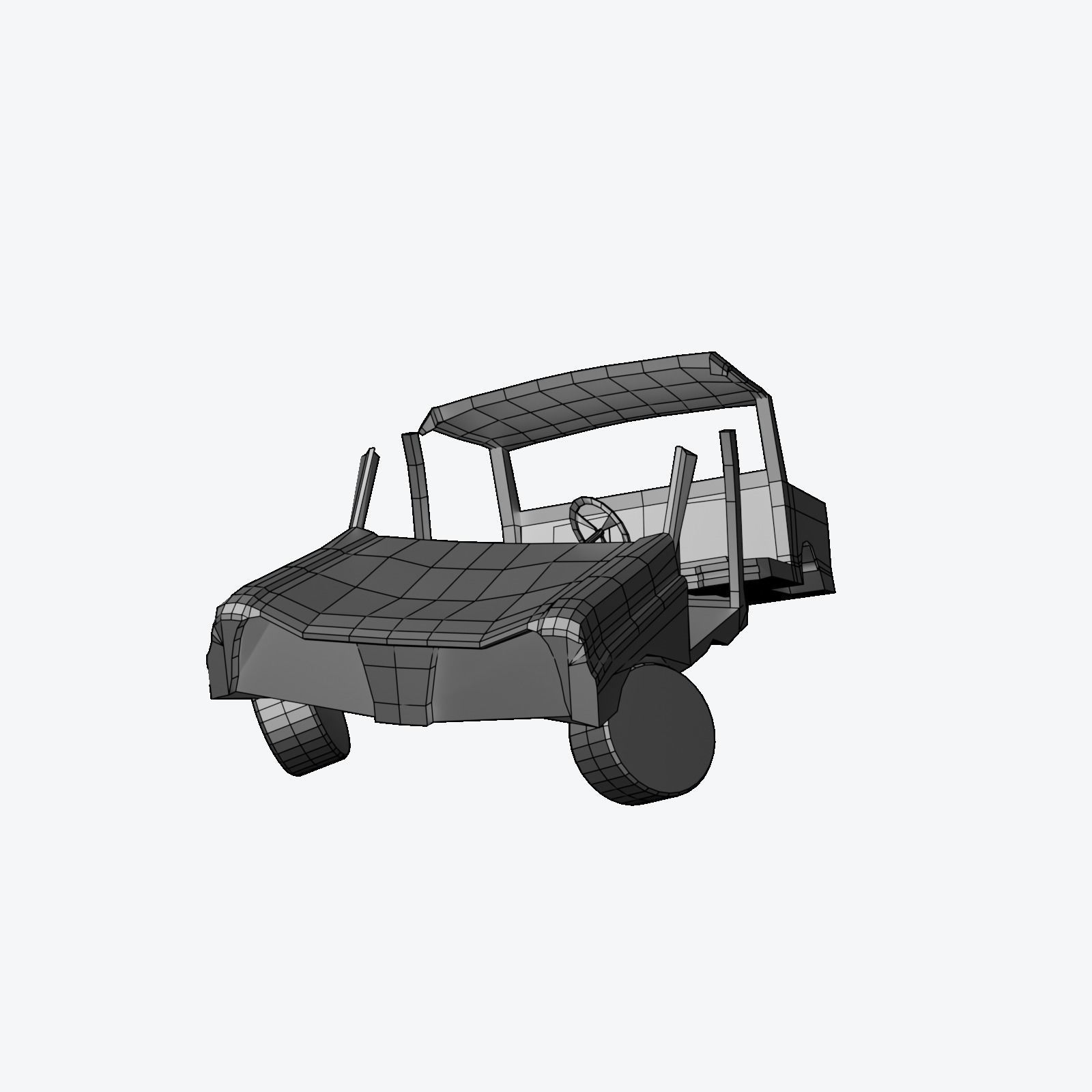 3D model Car wreck low poly VR / AR / low-poly | CGTrader
