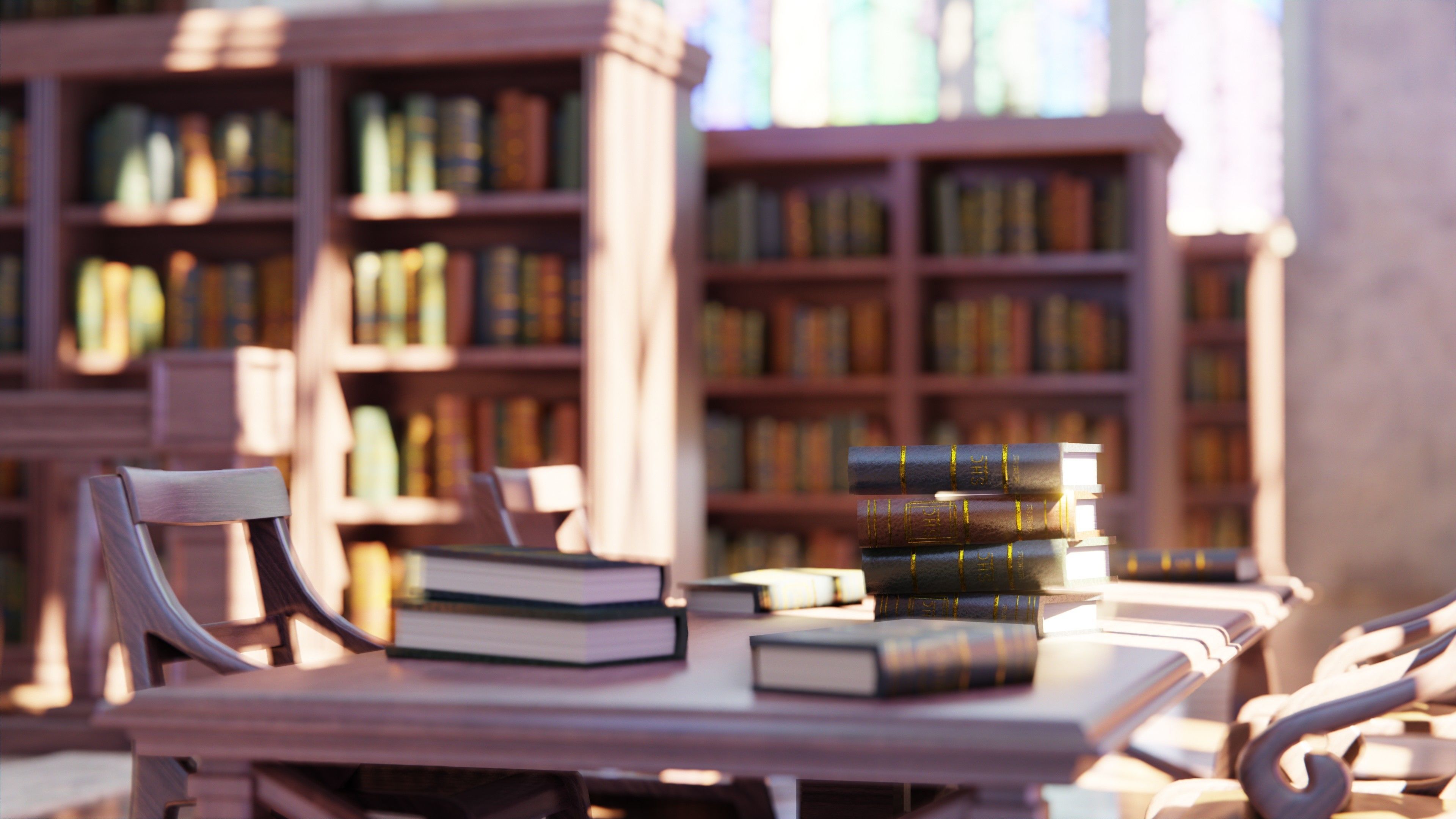 3D model Classic Library for Blender Eevee and Cycles VR / AR / low ...