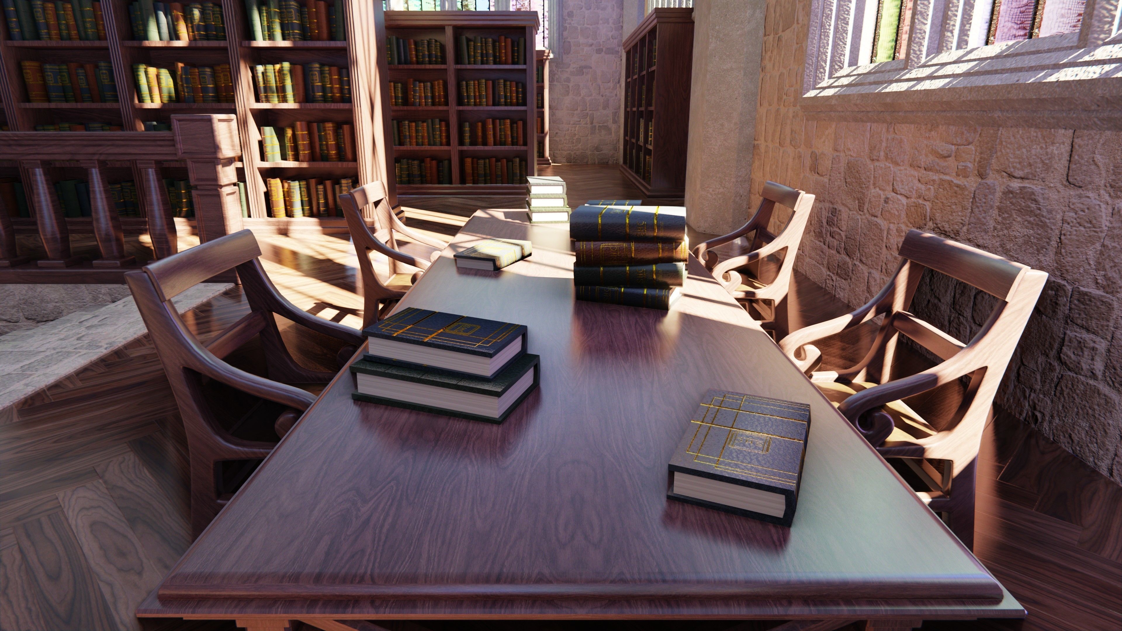 3D model Classic Library for Blender Eevee and Cycles VR / AR / low ...