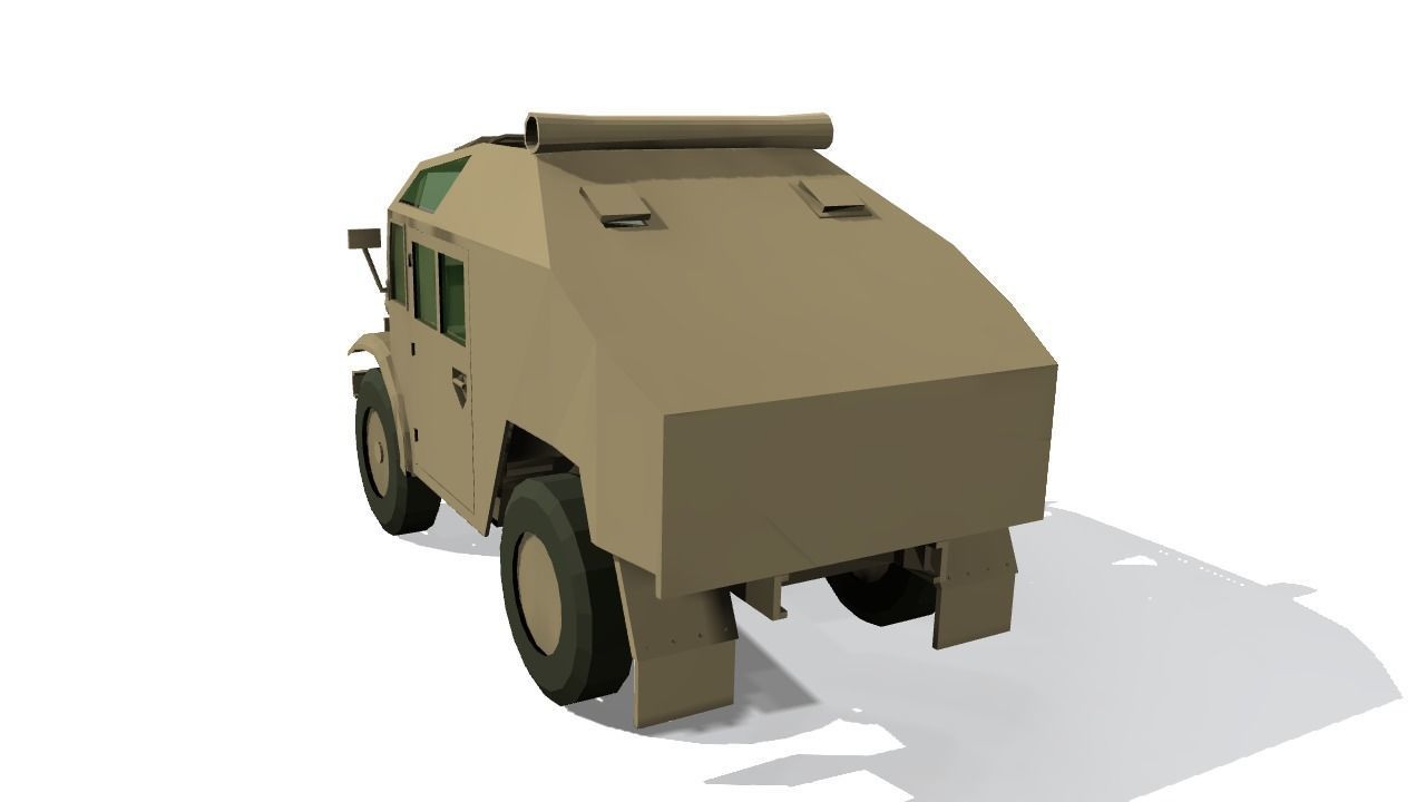 3D model Quad Gun Tractor VR / AR / low-poly | CGTrader