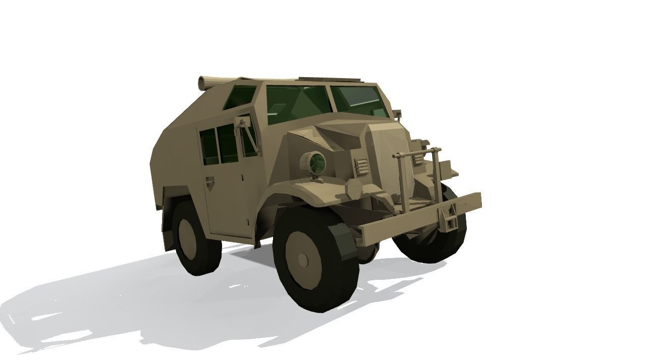 3D model Quad Gun Tractor VR / AR / low-poly | CGTrader
