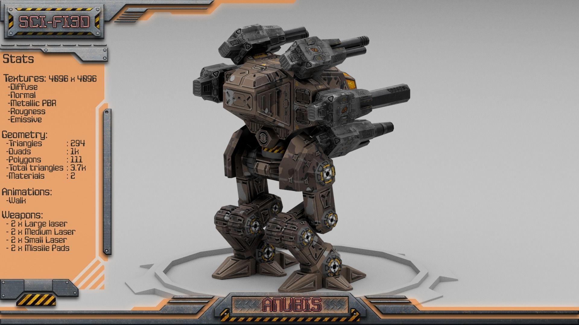 Battle Mechs Bundle - low-poly animated - 3D Model Collection | CGTrader