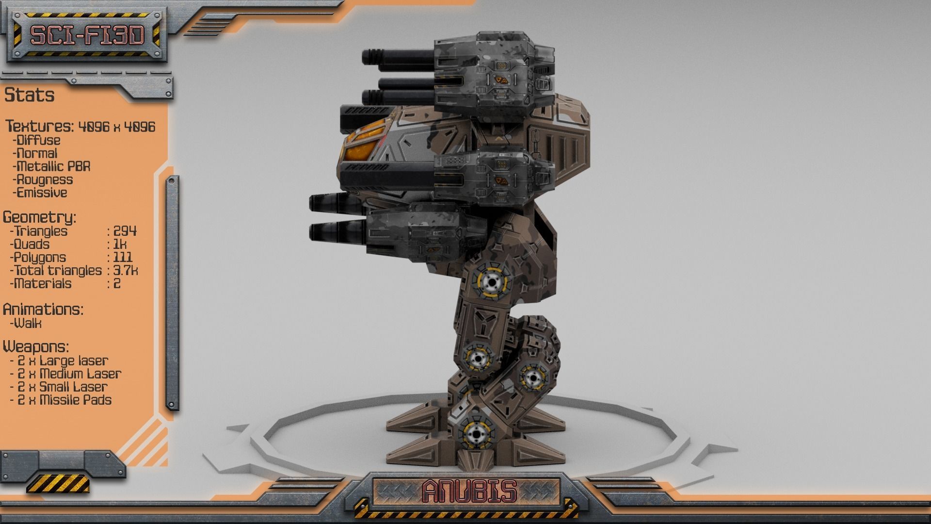 3D Model Collection Battle Mechs Bundle - low-poly animated - VR / AR ...