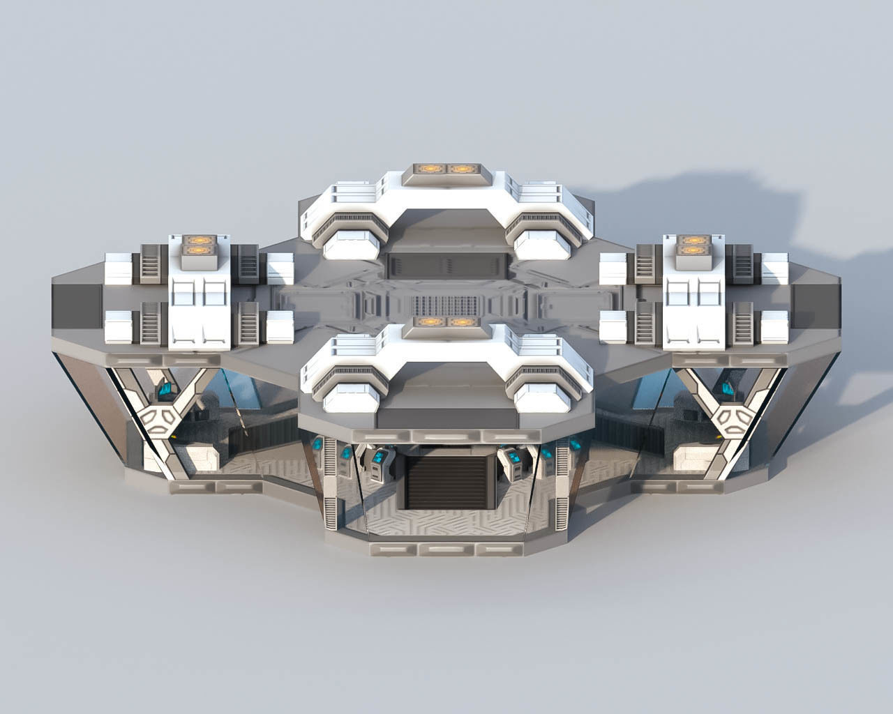 3D Model Collection Sci-Fi Military Building Bundle VR / AR / low-poly ...