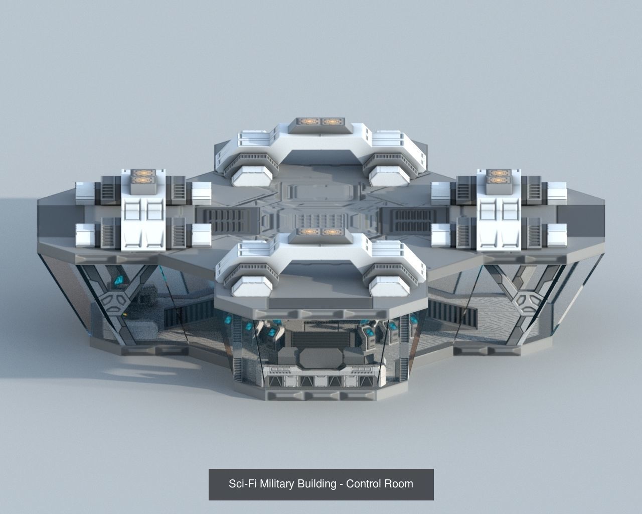 3D Model Collection Sci-Fi Military Building Bundle VR / AR / low-poly ...