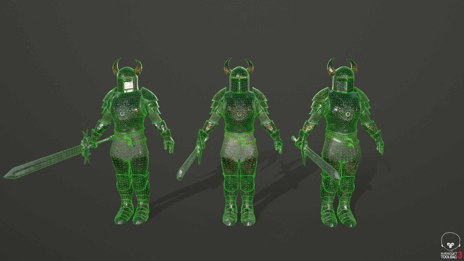 3D model Knight with sword VR / AR / low-poly | CGTrader