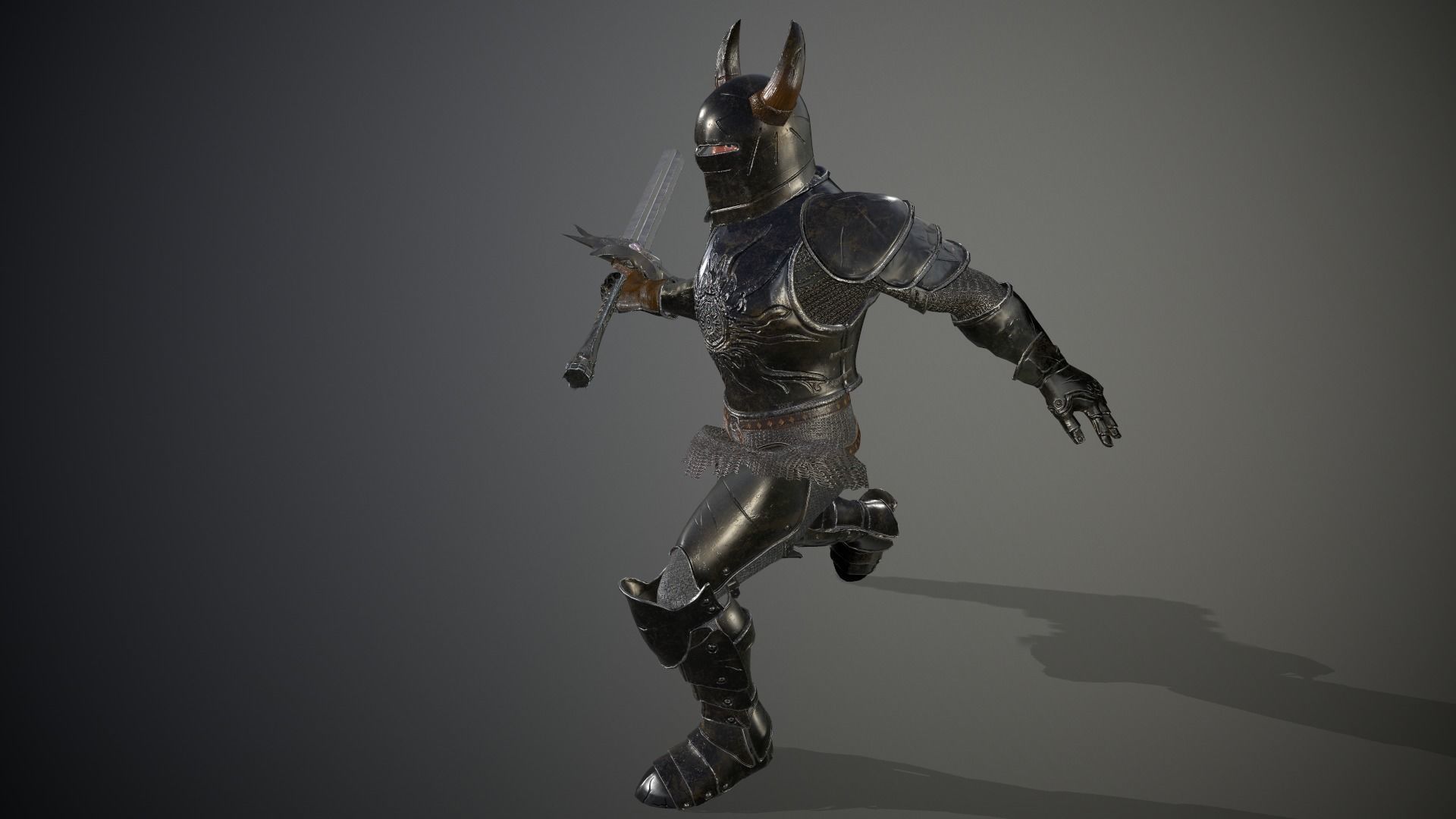 3D model Knight with sword VR / AR / low-poly | CGTrader