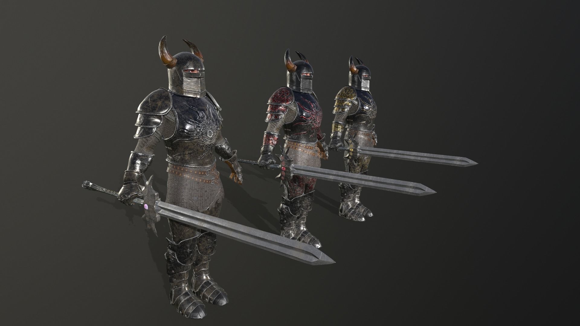 3D model Knight with sword VR / AR / low-poly | CGTrader