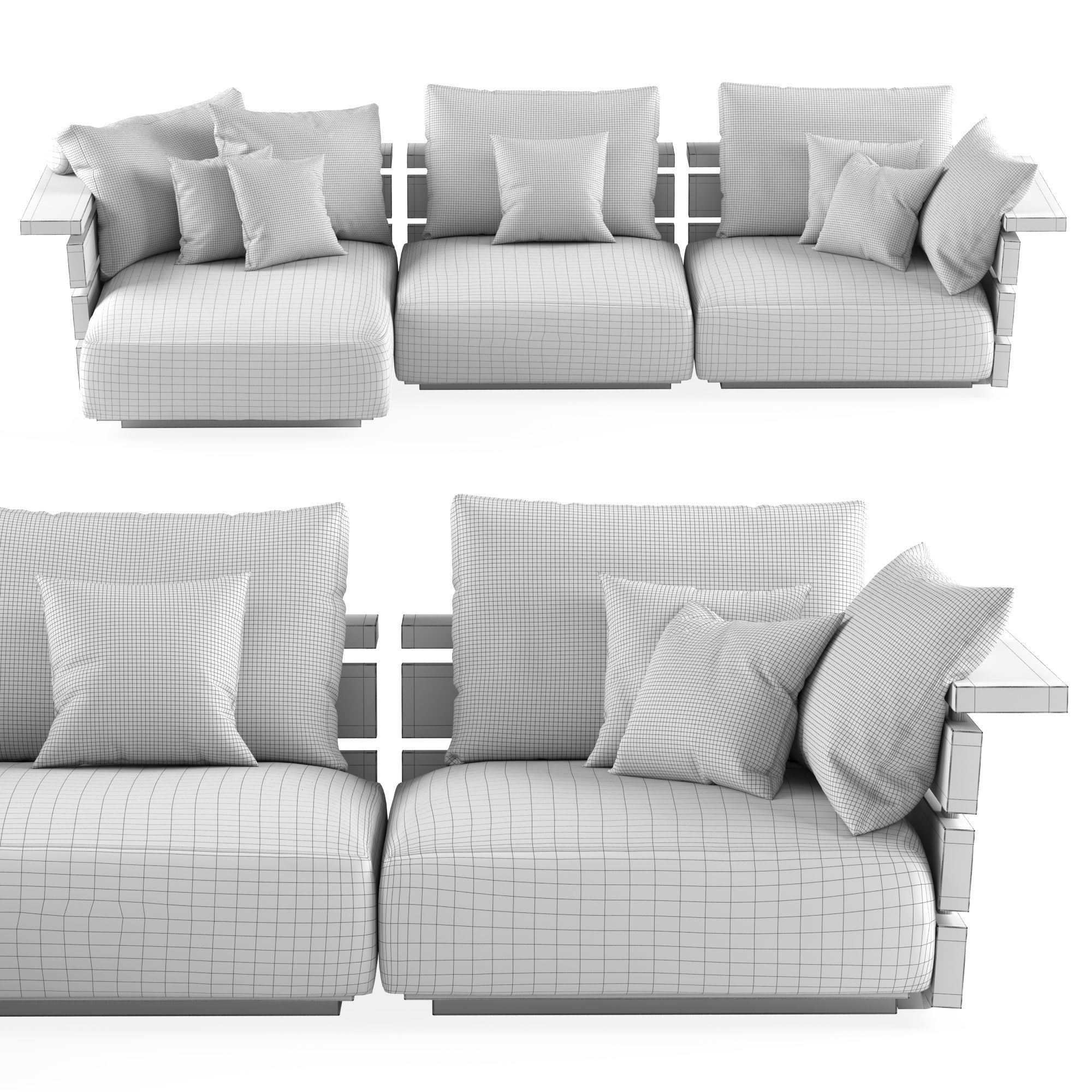 Flexform Ontario Sofa 3D model | CGTrader