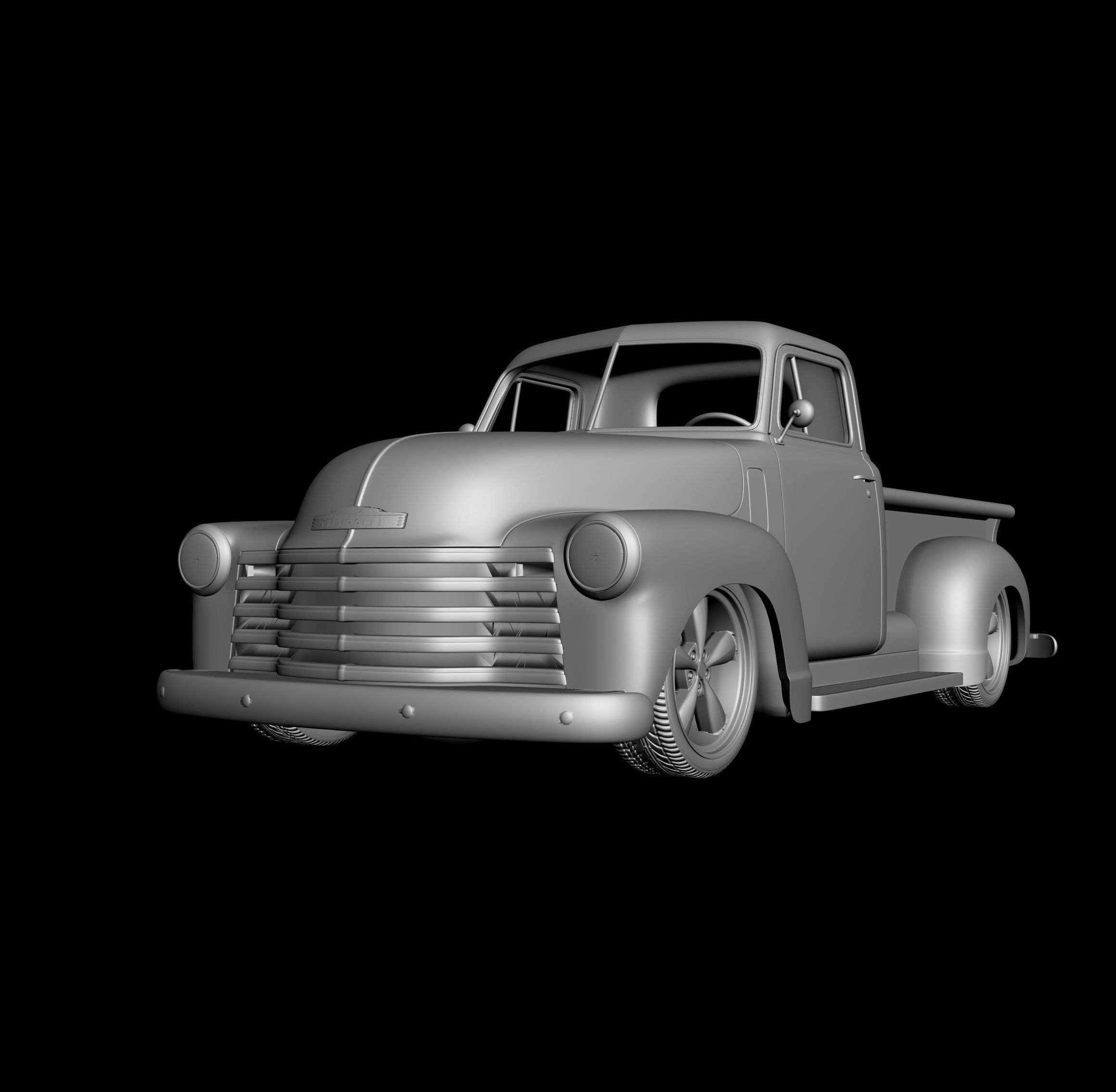 Chevrolet 3100 Pickup 1950 Classic for 3D Printing STL File 3D model 3D ...