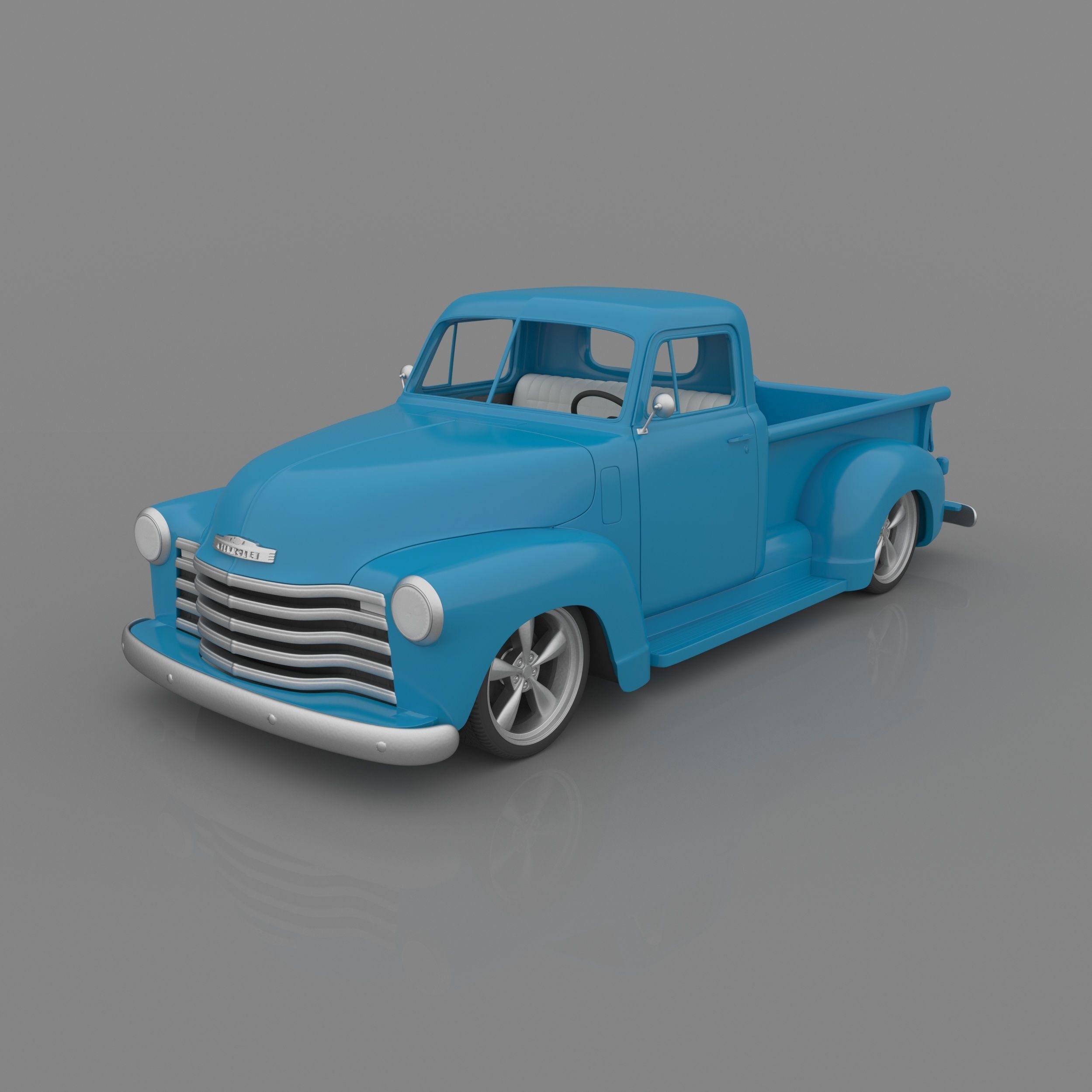 Chevrolet 3100 Pickup 1950 Classic for 3D Printing STL File 3D model 3D ...