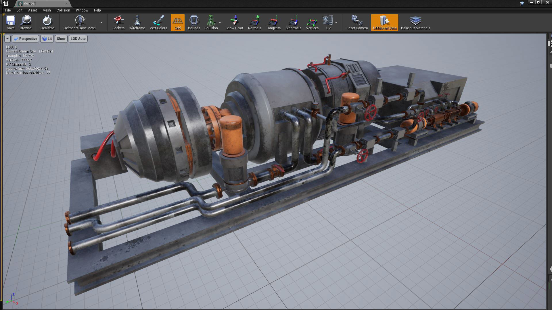 3D model Machinery devices pack for Unreal engine VR / AR / low-poly ...