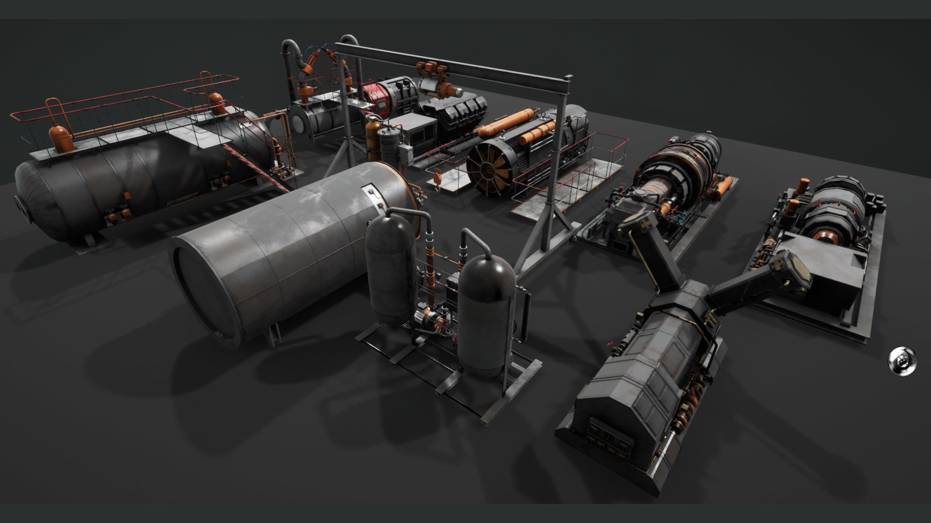 3D model Machinery devices pack for Unreal engine VR / AR / low-poly ...