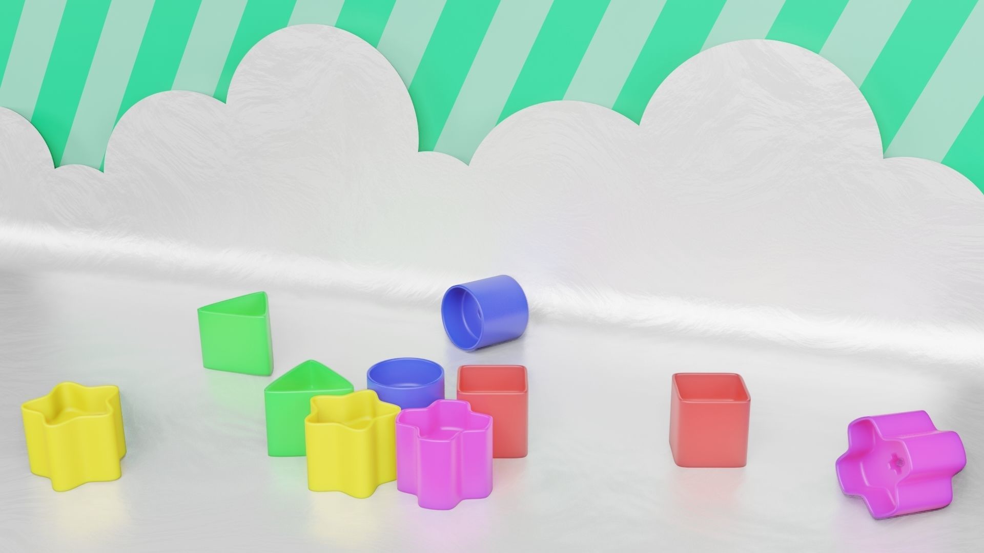 3D model Toy Box - Shape Puzzle - Playset for Babies VR / AR / low-poly ...