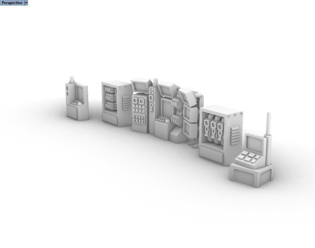 Control Panels and Consoles Pack 3D model 3D printable | CGTrader