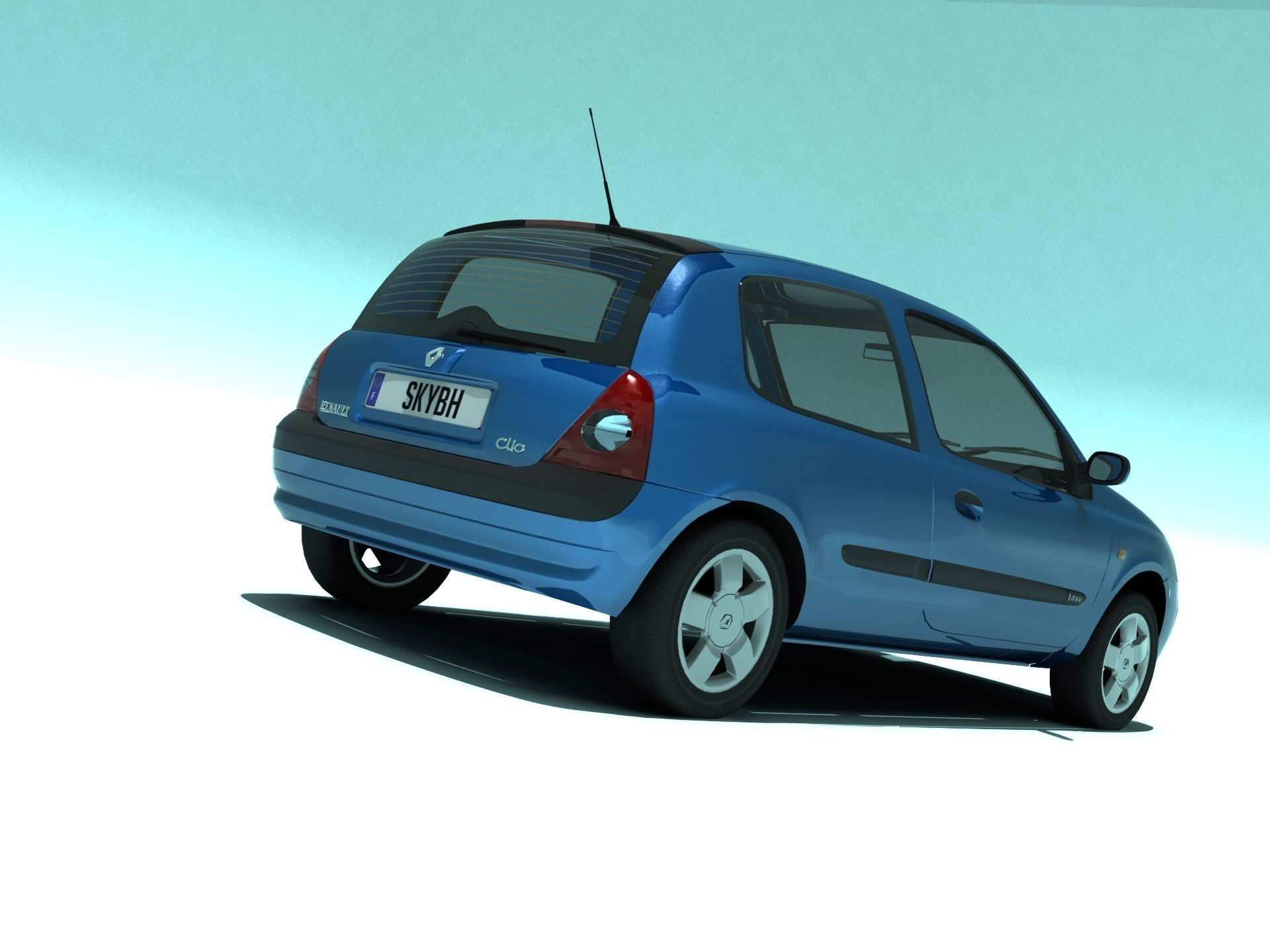 3D model Renault Clio II 2001 3 doors VR / AR / low-poly | CGTrader