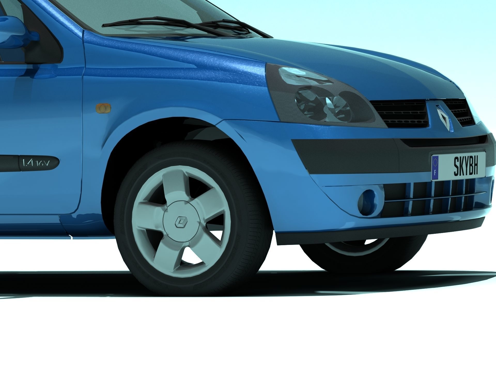 3D model Renault Clio II 2001 3 doors VR / AR / low-poly | CGTrader