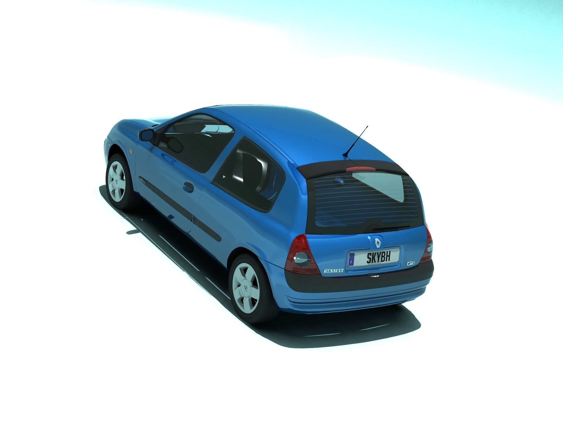 3D model Renault Clio II 2001 3 doors VR / AR / low-poly | CGTrader