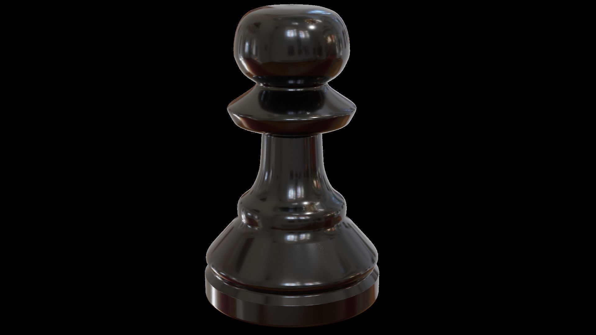Chess pawn 3D model FBX BLEND