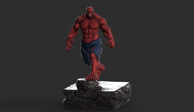 Red Hulk 3D model 3D printable | CGTrader