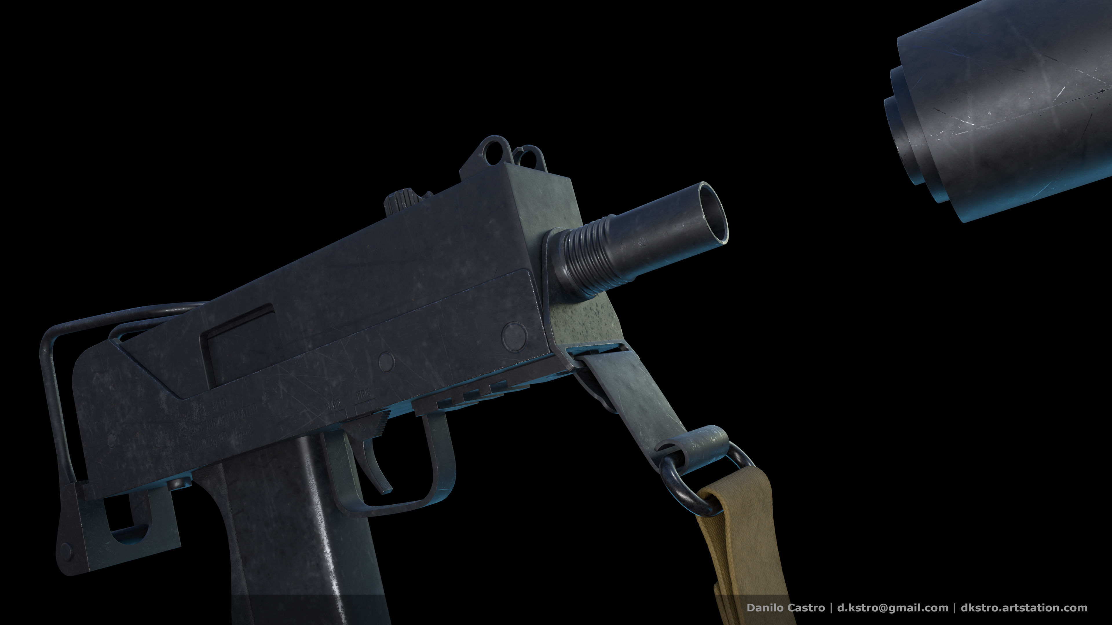 INGRAM M10 SMG - 4k textures 3D model | CGTrader