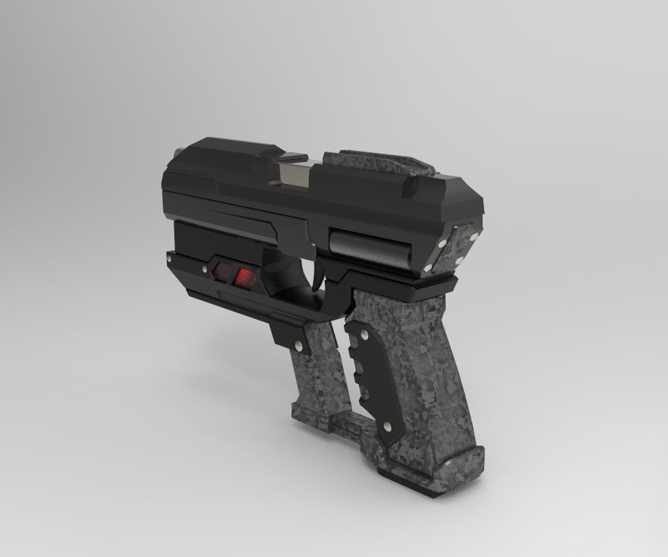 Future Pistol 3D model rigged | CGTrader