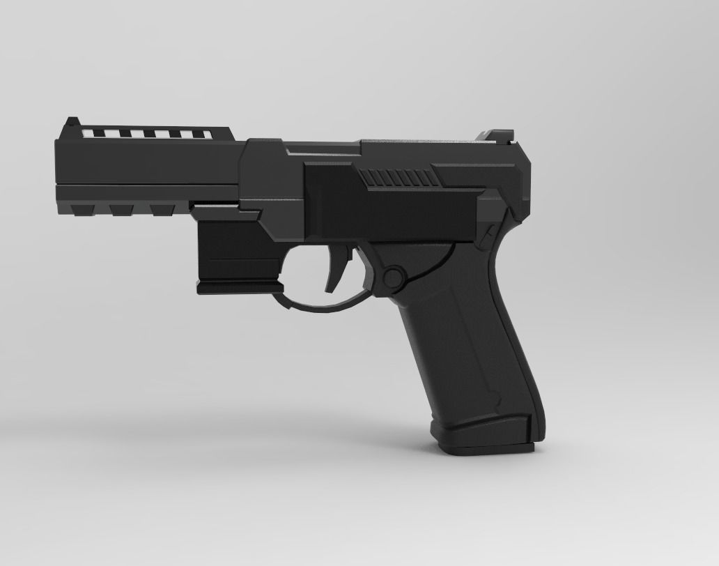 Pistol 3D model rigged | CGTrader