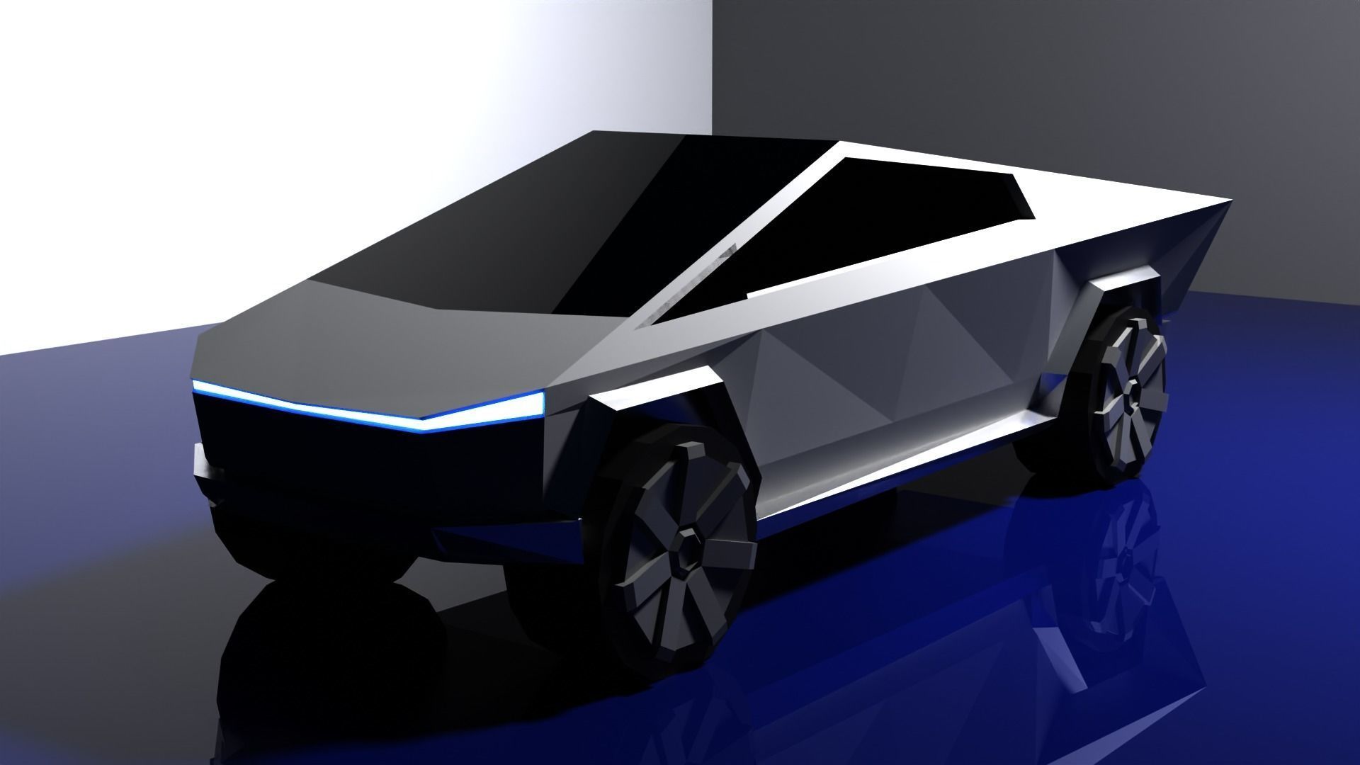 3D model Cybertruck Tesla Low Poly VR / AR / low-poly | CGTrader