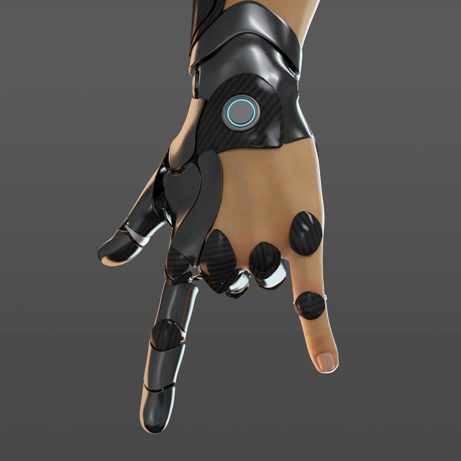 Fps Hand Anatomy Mechanical 04 3d Model Animated Rigged Cgtrader