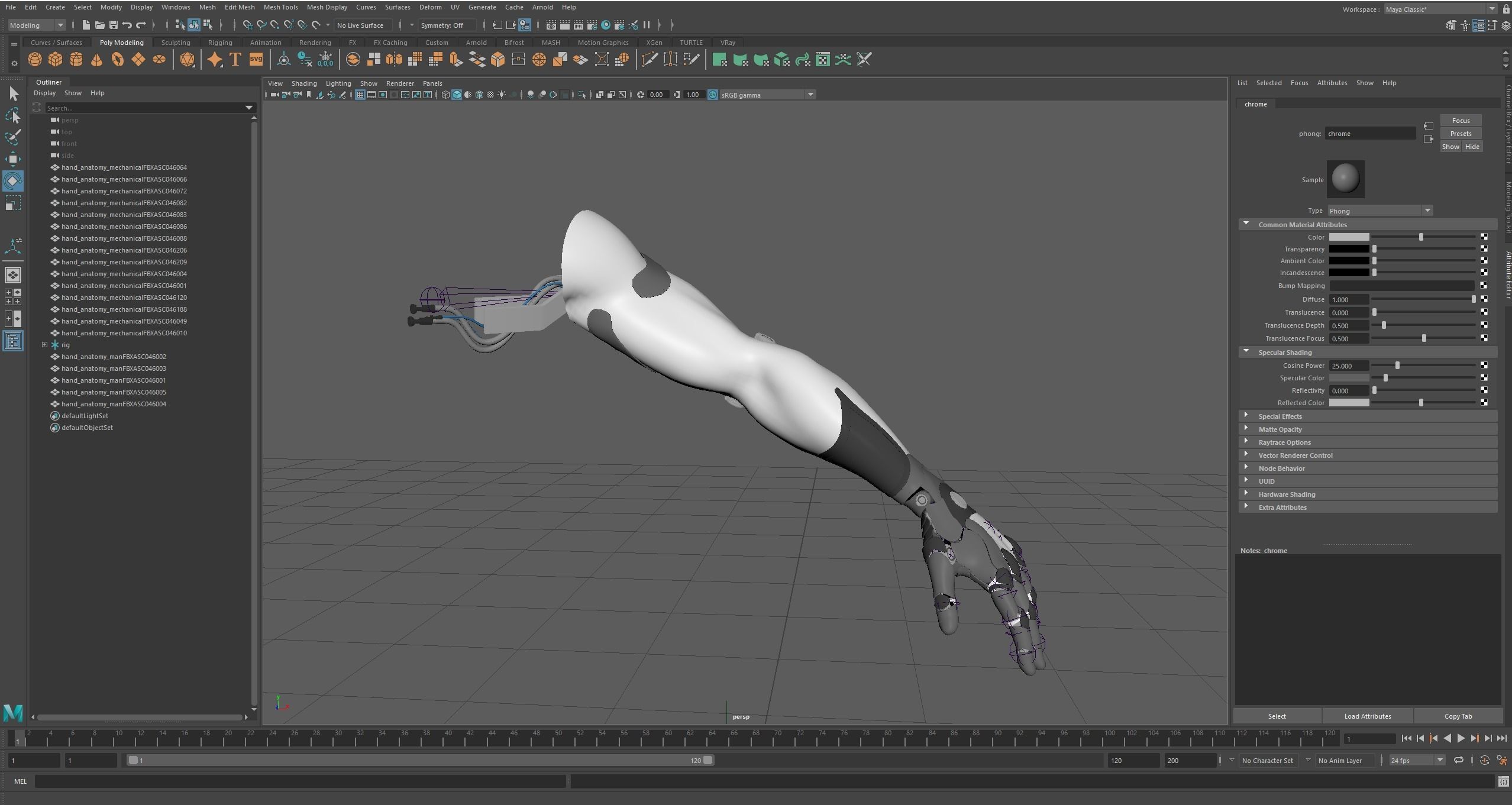 FPS hand anatomy mechanical 04 3D model animated rigged | CGTrader